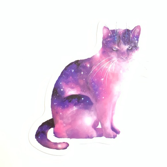 Accessories | Galaxy Cat Sticker | Poshmark